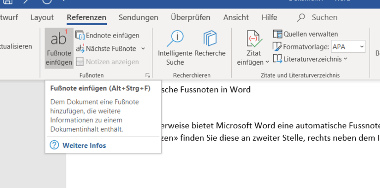 So geht’s: Automatische Fussnoten in Word einfügen - corrigena